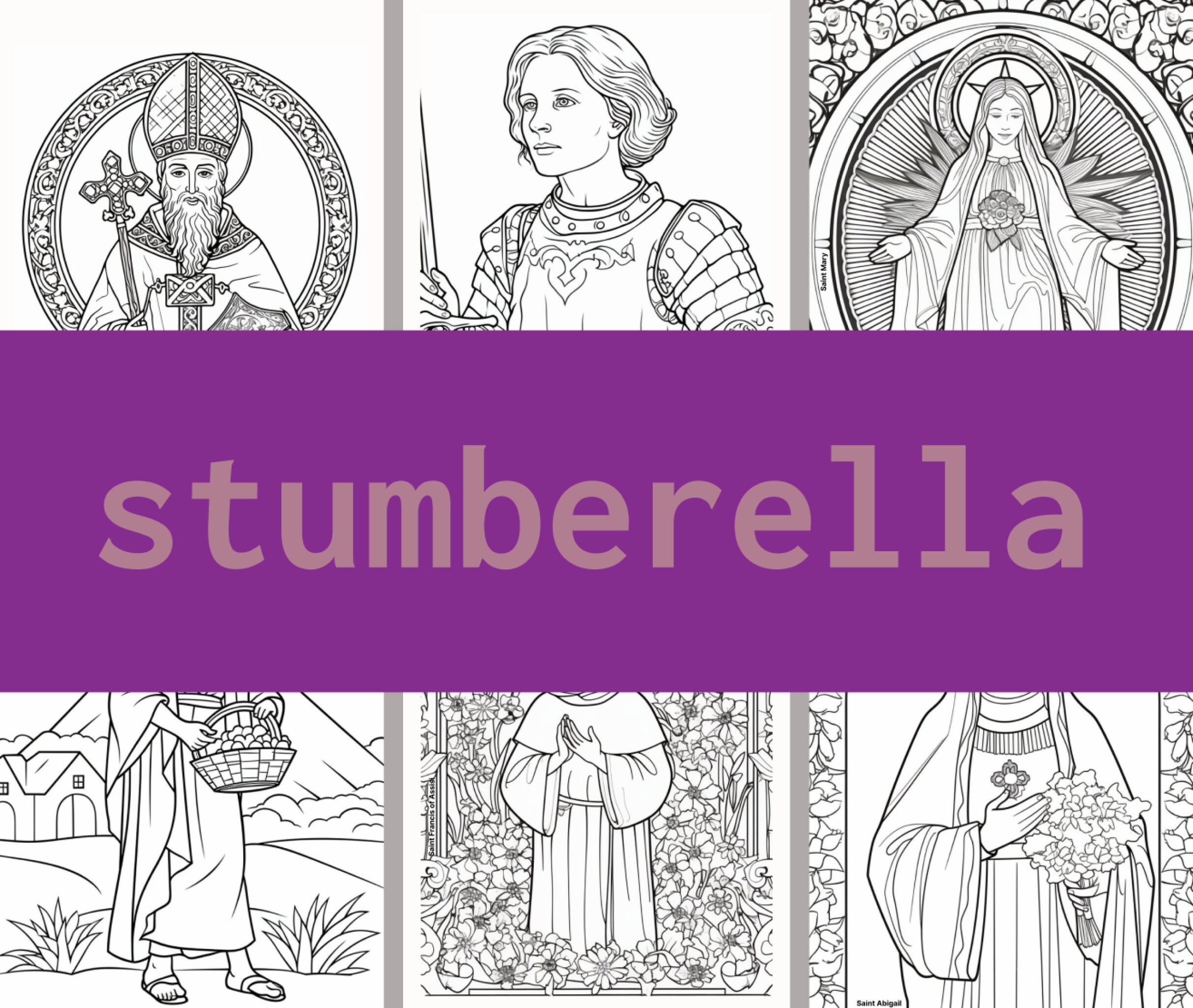 Catholic Saints Coloring Pages: 30 Catholic Saints | Digital Coloring ...