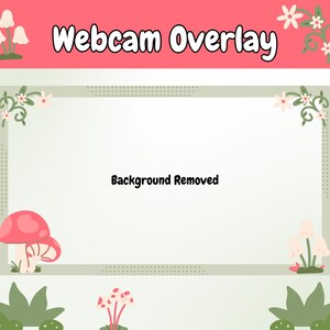 Cottagecore Mushroom Twitch Overlay | Cozy Forest Stream Border | PNG ...