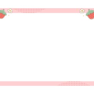 Cute Pink Strawberry Twitch Overlay | Kawaii Girly Stream Frame ...