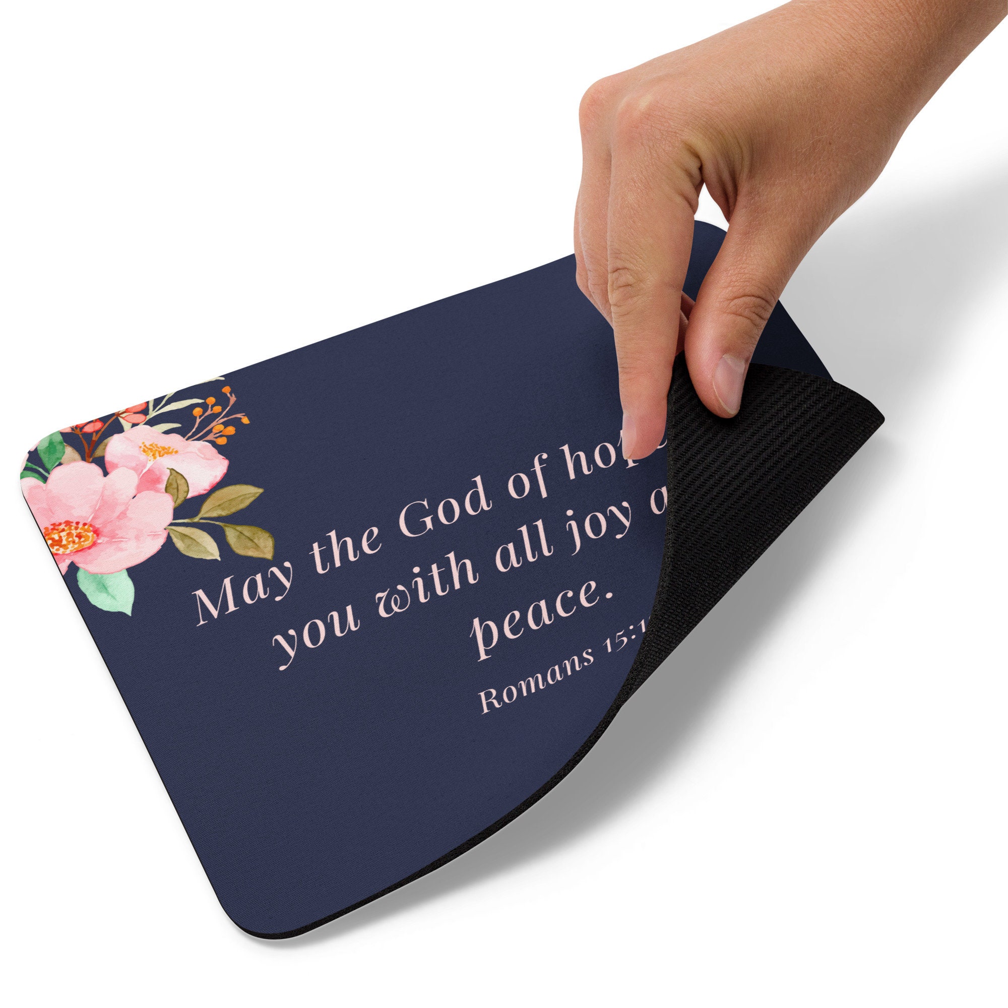 Christian Bible Verse Mouse Pad 'joy & Peace' - Etsy