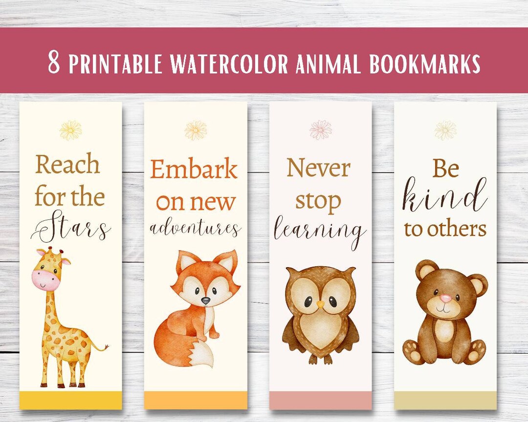 Bookmarks Printable With Quotes for Kids Cute Bookmarks With - Etsy Canada