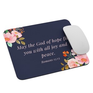 Christian Bible Verse Mouse Pad 'joy & Peace' - Etsy
