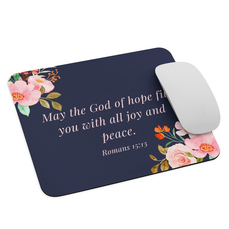 Christian Bible Verse Mouse Pad 'joy & Peace' - Etsy