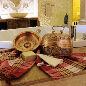 Turkish Bath Set, Copper Bath Set, Bath Towel Set, Bath Set ...