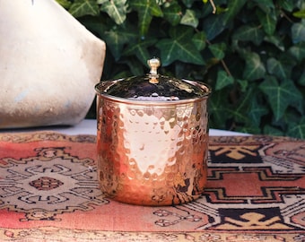 Handmade Engraved Copper Canister, Handmade Copper Jar Canister, Copper ...