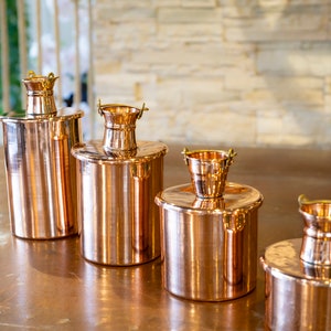 Handmade Pure Copper Canister Set of 4, Copper Jar Canister, Copper ...