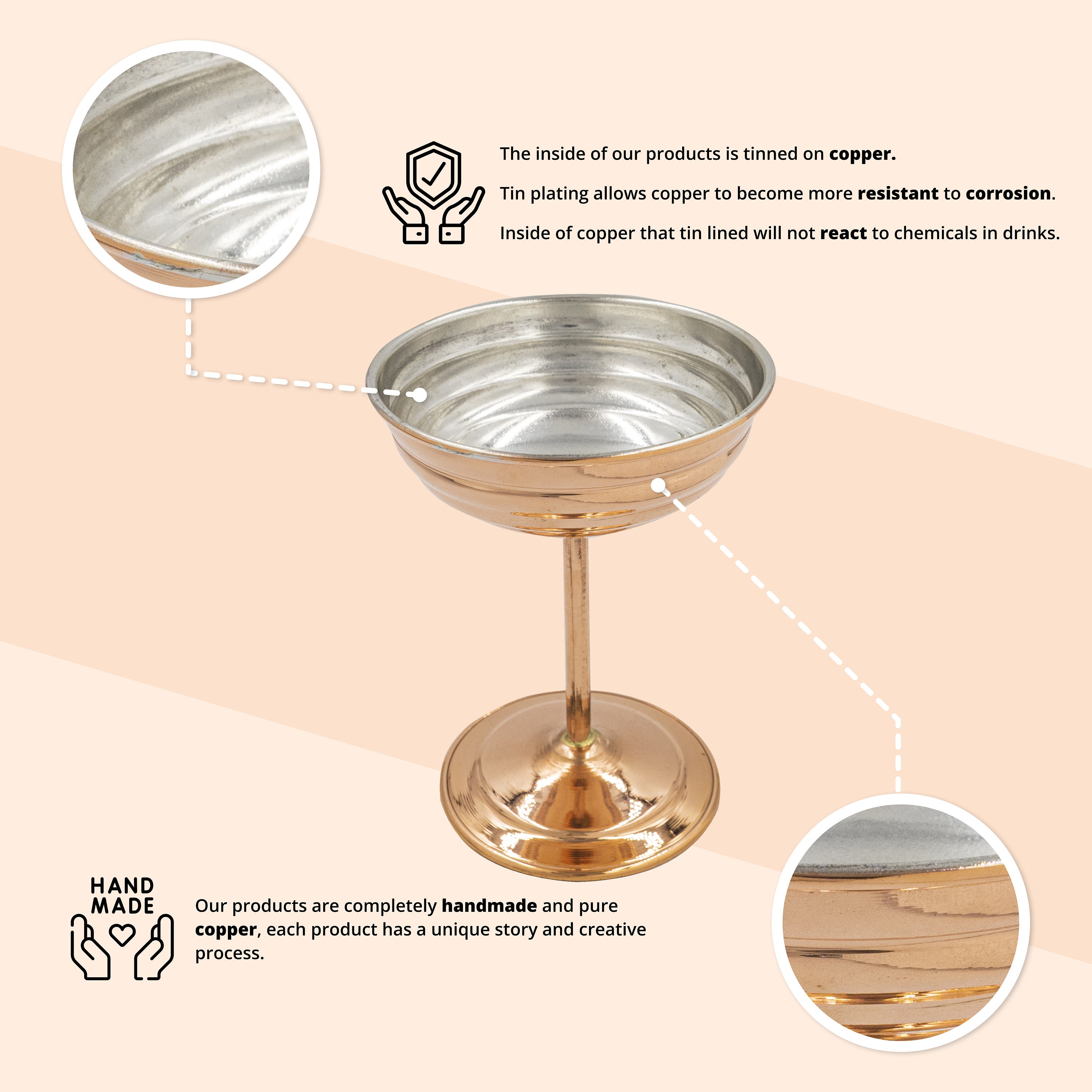 Copper Cocktail Glass Copper Martini Cocktail Glass Copper - Etsy