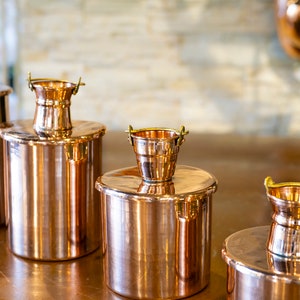 Handmade Pure Copper Canister Set of 4, Copper Jar Canister, Copper ...
