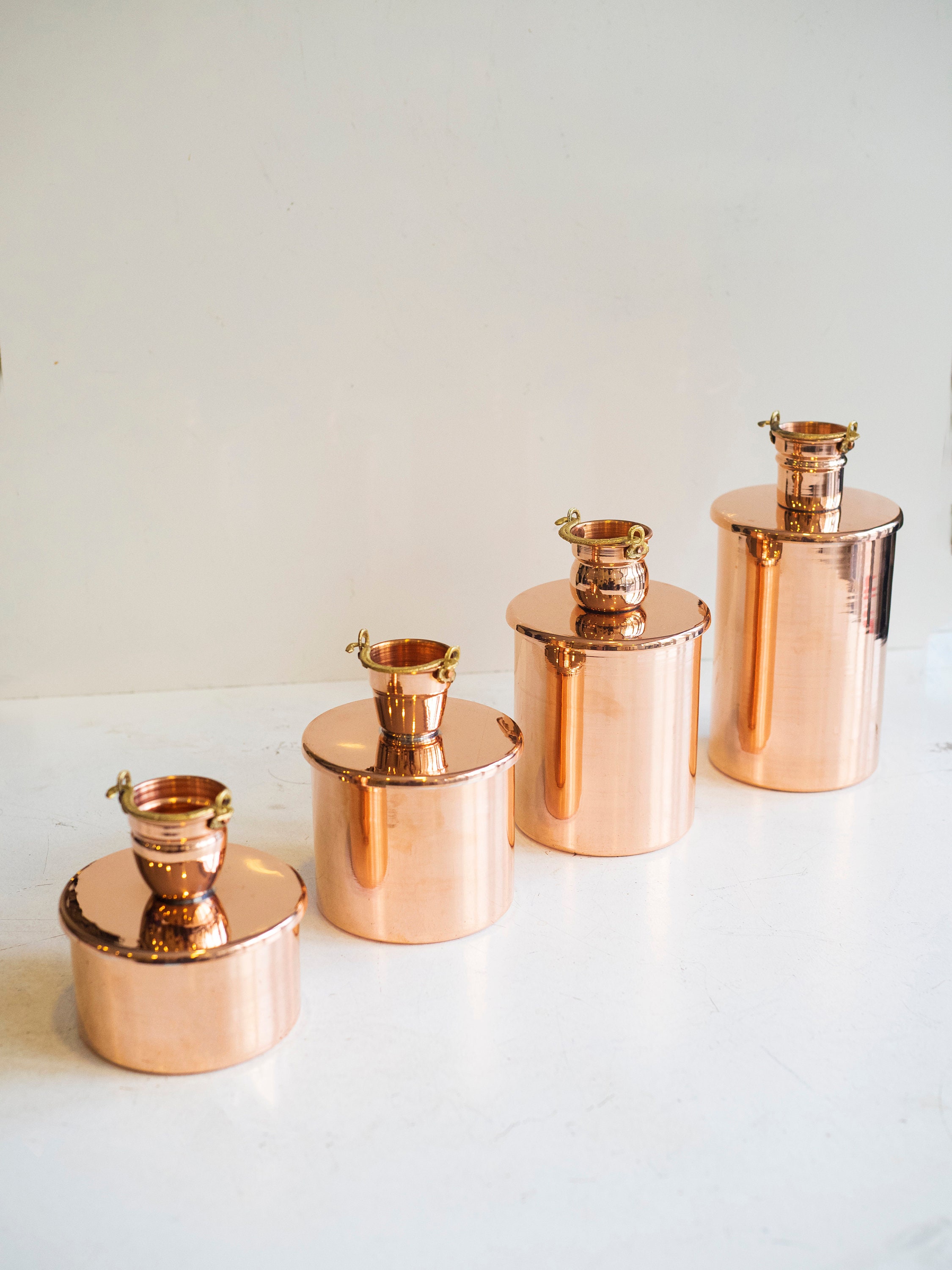 Handmade Pure Copper Canister Set of 4 Copper Jar Canister - Etsy