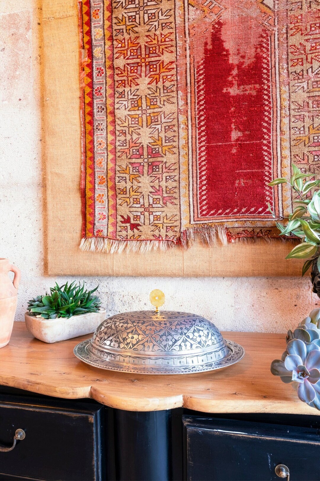 Handmade Copper Serving Plate With Lid, Copper Serving Tray, Handmade ...