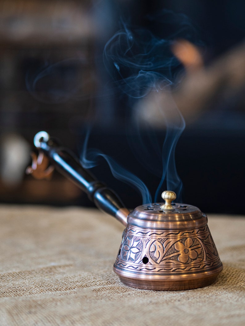 Handmade Copper Censer, Engraved Copper Censer, Copper Incense Burner ...