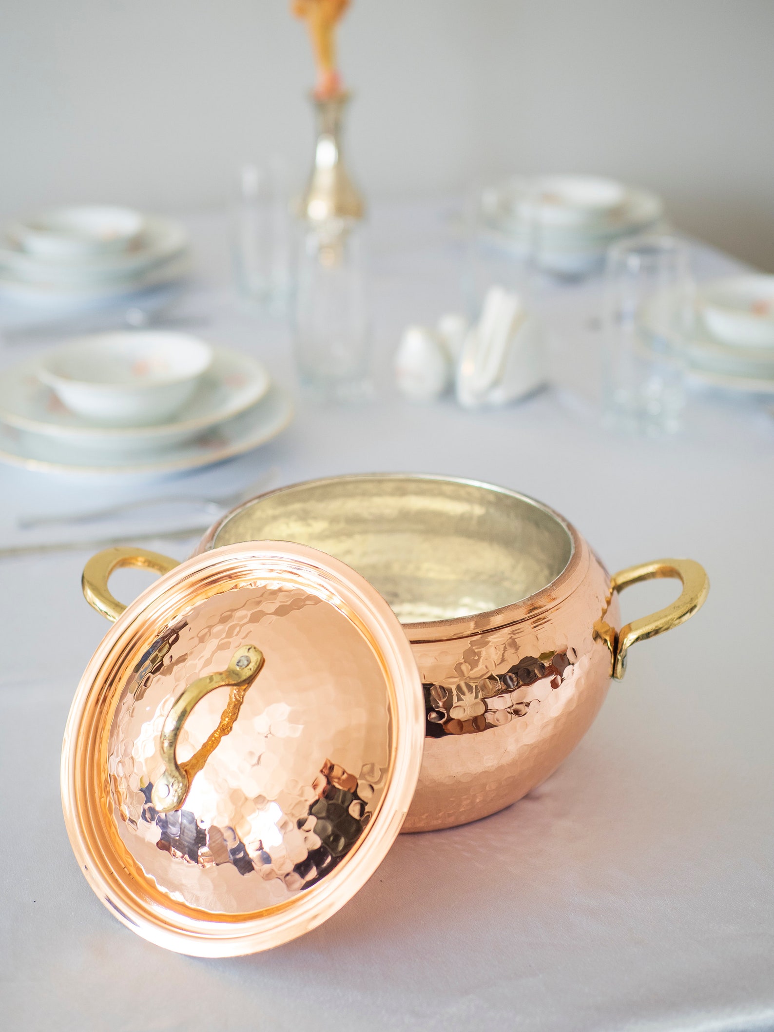 Copper Pot Set Handmade Copper Cooking Pot Set Copper - Etsy