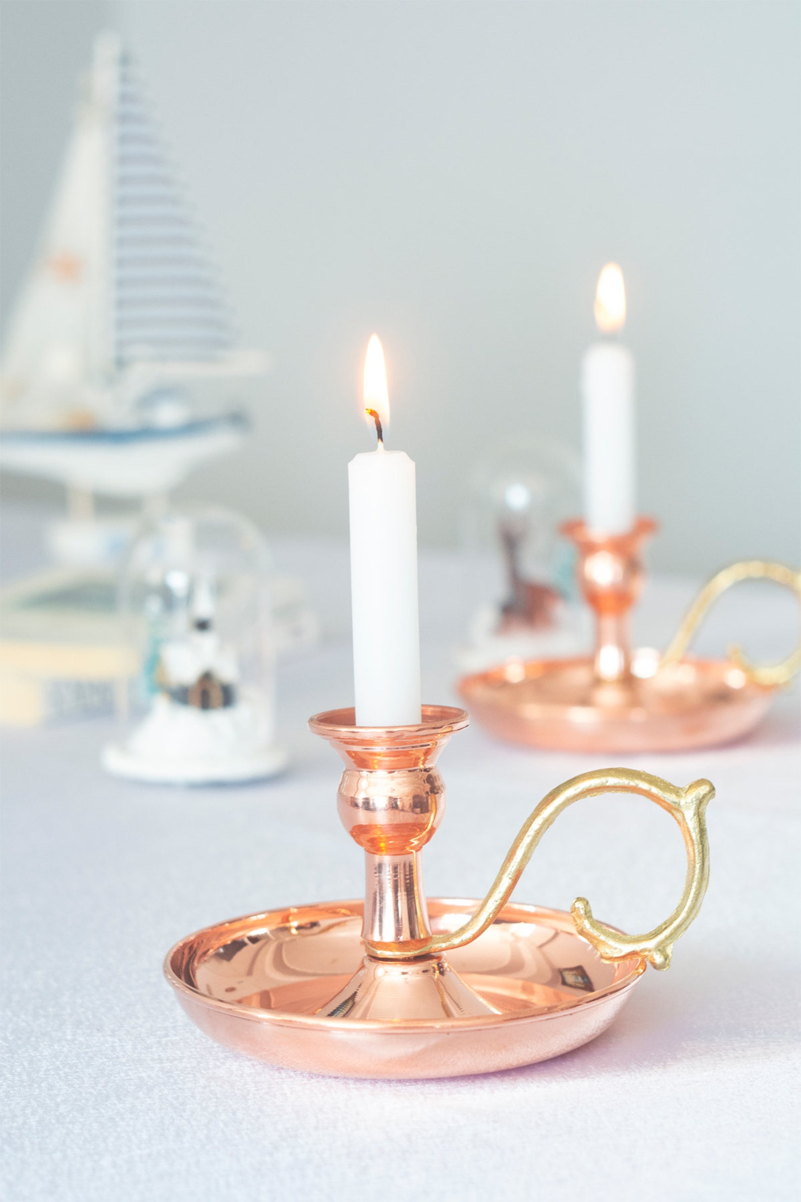 Copper Candlestick Holder Candle Holder Copper Candle | Etsy