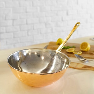 Handmade Copper Wok Pan, Copper Wok Pan, Copper Pan , Copper Cookware ...