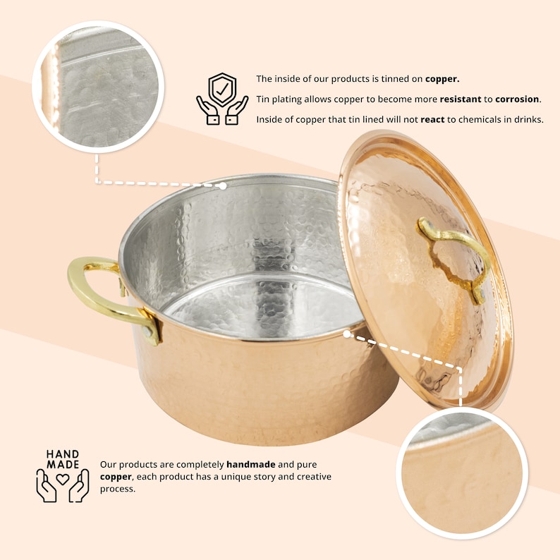 Handmade Copper Pot, Copper Pot, Cookware, Modern Copper, Copper ...