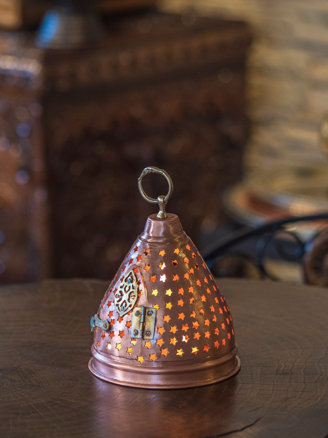 Rustic Copper Lantern, Copper Lantern, Handmade Copper Lantern Candle ...