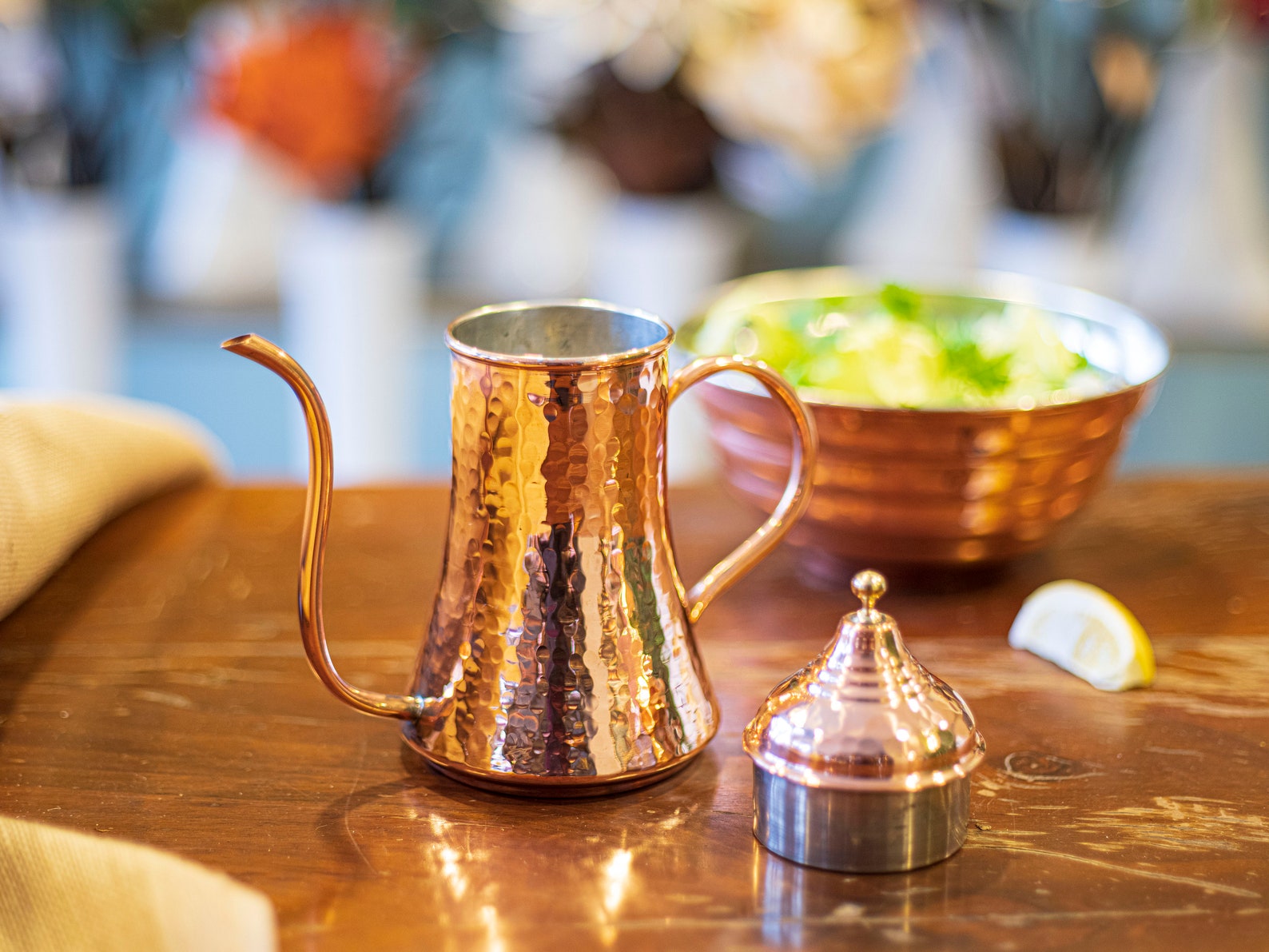 Hammered Copper Oil Bottle Pure Copper Oil Cruet Handmade - Etsy