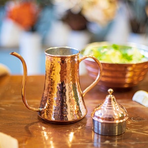 Hammered Copper Oil Bottle, Pure Copper Oil Cruet, Handmade Copper Oil ...