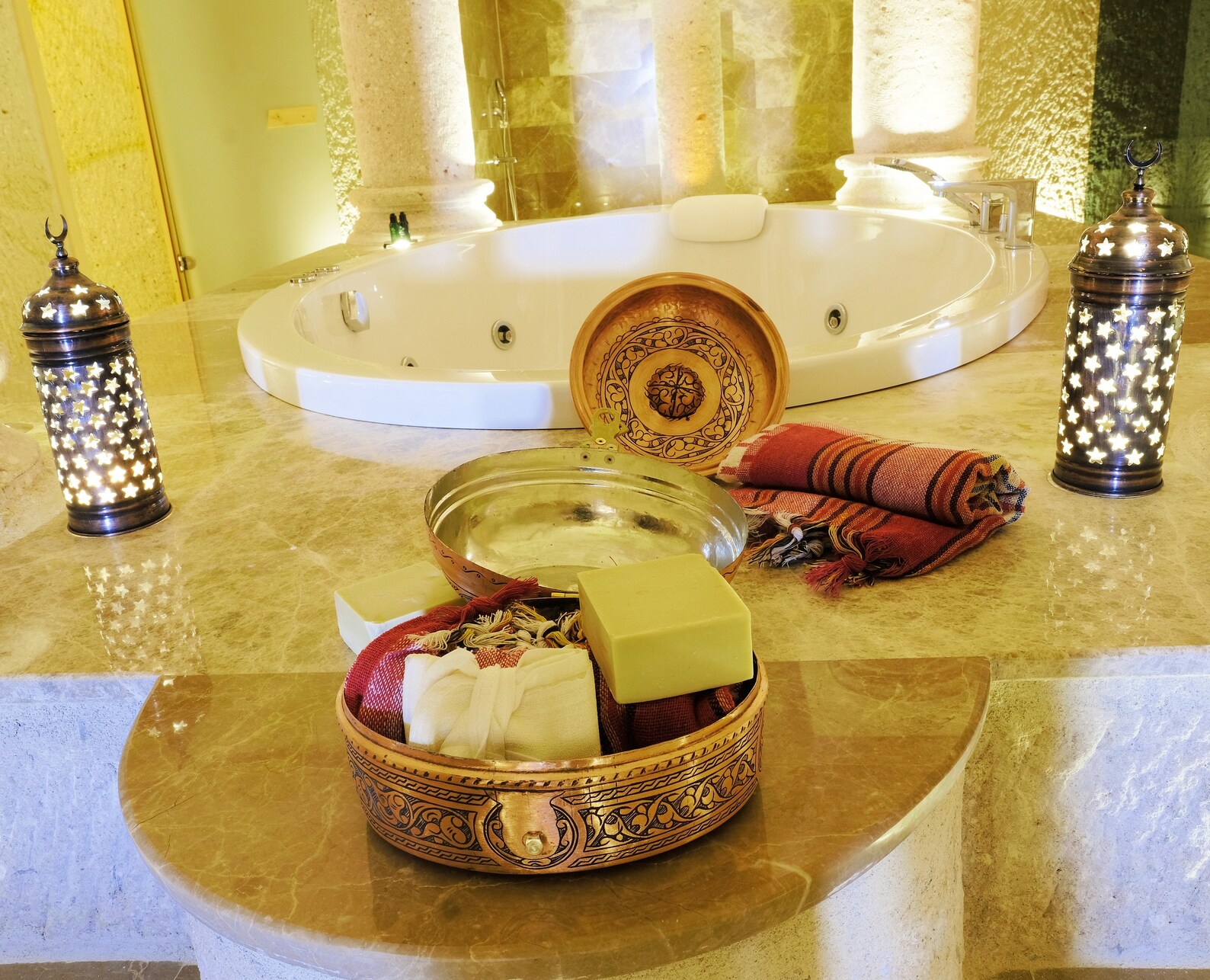 Turkish Bath Set, Copper Hamam Set, Bath Set, Traditional Turkish Bath ...