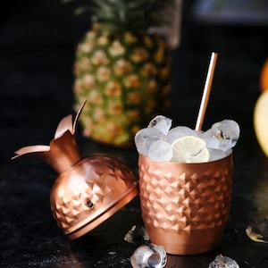 Copper Pineapple Cocktail Glass, Copper Cocktail Cup, Copper Cocktail ...