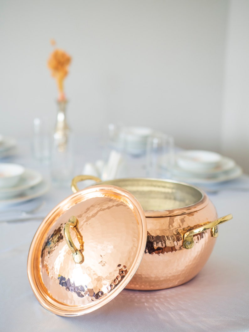 Copper Pot Set Handmade Copper Cooking Pot Set Copper - Etsy