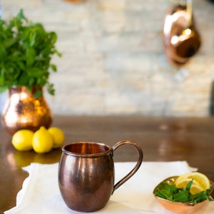 Handmade %100 Copper Moscow Mule Mug, Hammered Copper Mug, Copper ...