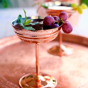 Copper Cocktail Glass, Copper Martini Cocktail Glass, Copper Glass ...