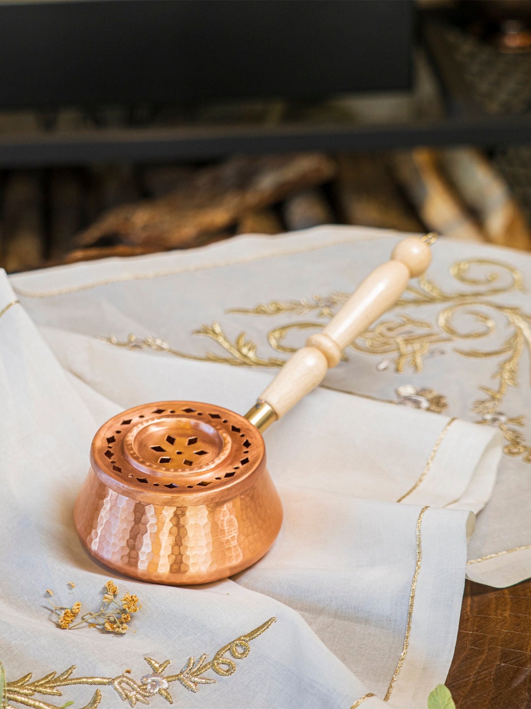 Copper Censer, Handmade Copper Censer, Copper Incense Burner, Vintage ...
