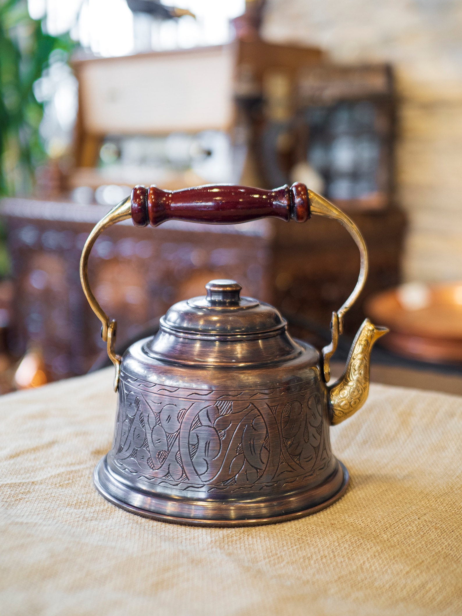 Engraved Copper Kettle Handmade Copper Tea Pot Stovetop Tea - Etsy