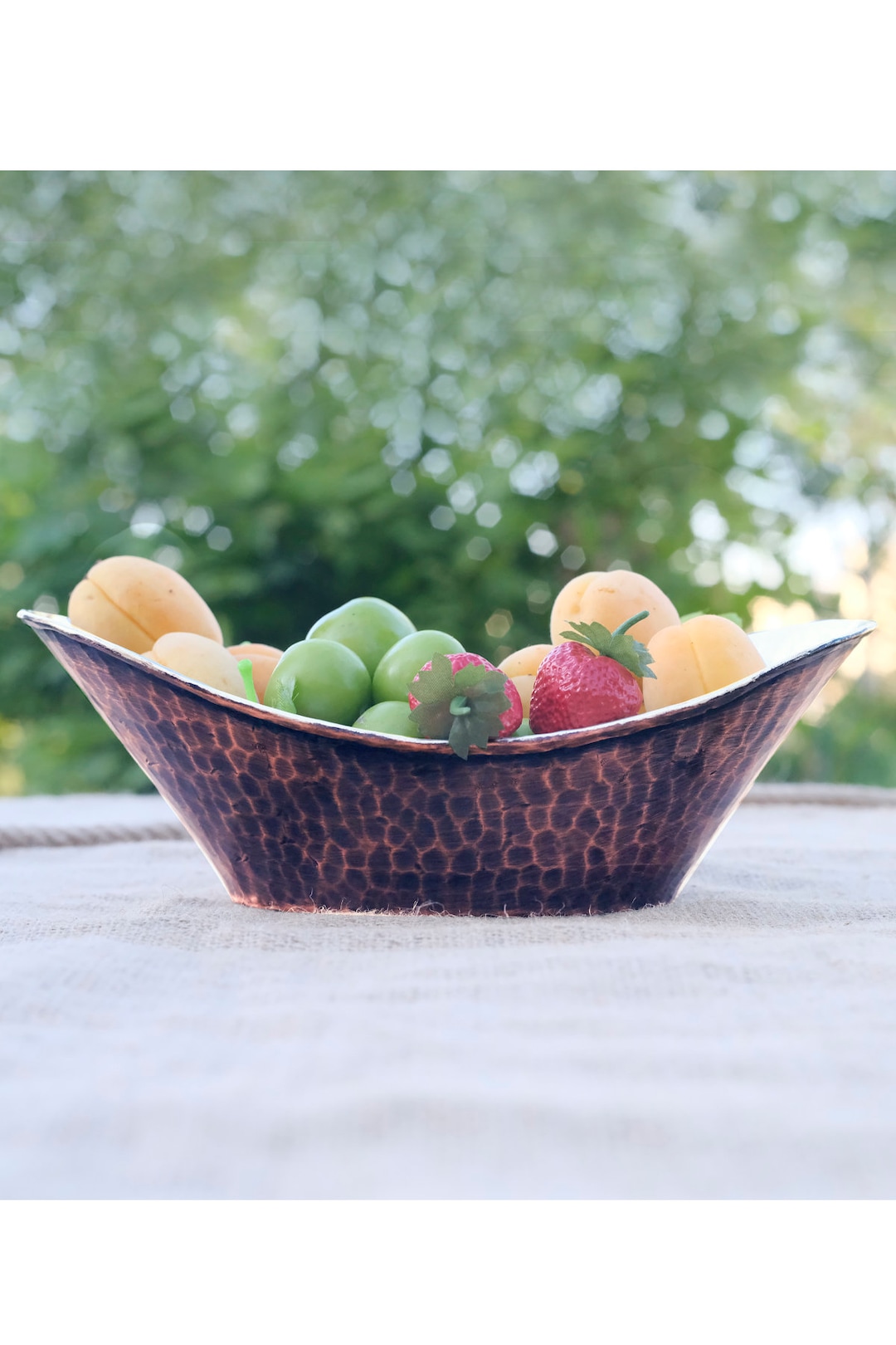 Handmade Copper Fruit Bowl, Copper Fruit Plate, Hammered Copper ...