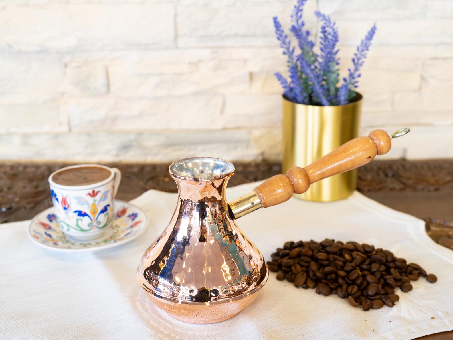 Unique Hammered Design Solid Copper Coffee Pot, Handmade Copper ...