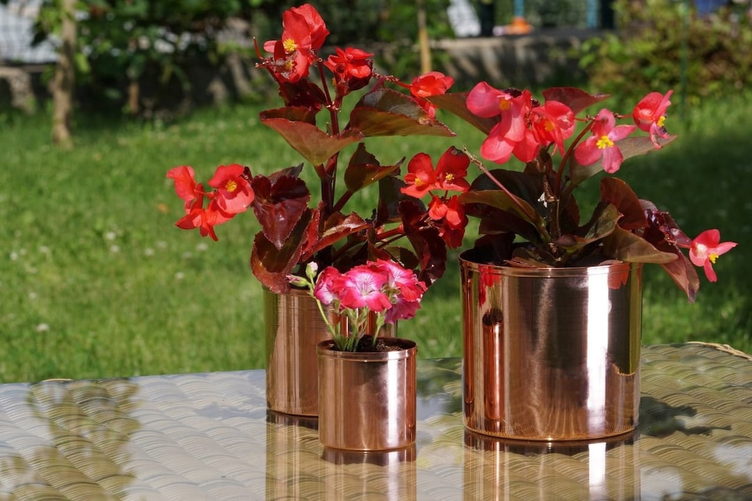 Copper Planters Set of 3 , Handmade Copper Planters, Copper Planters ...