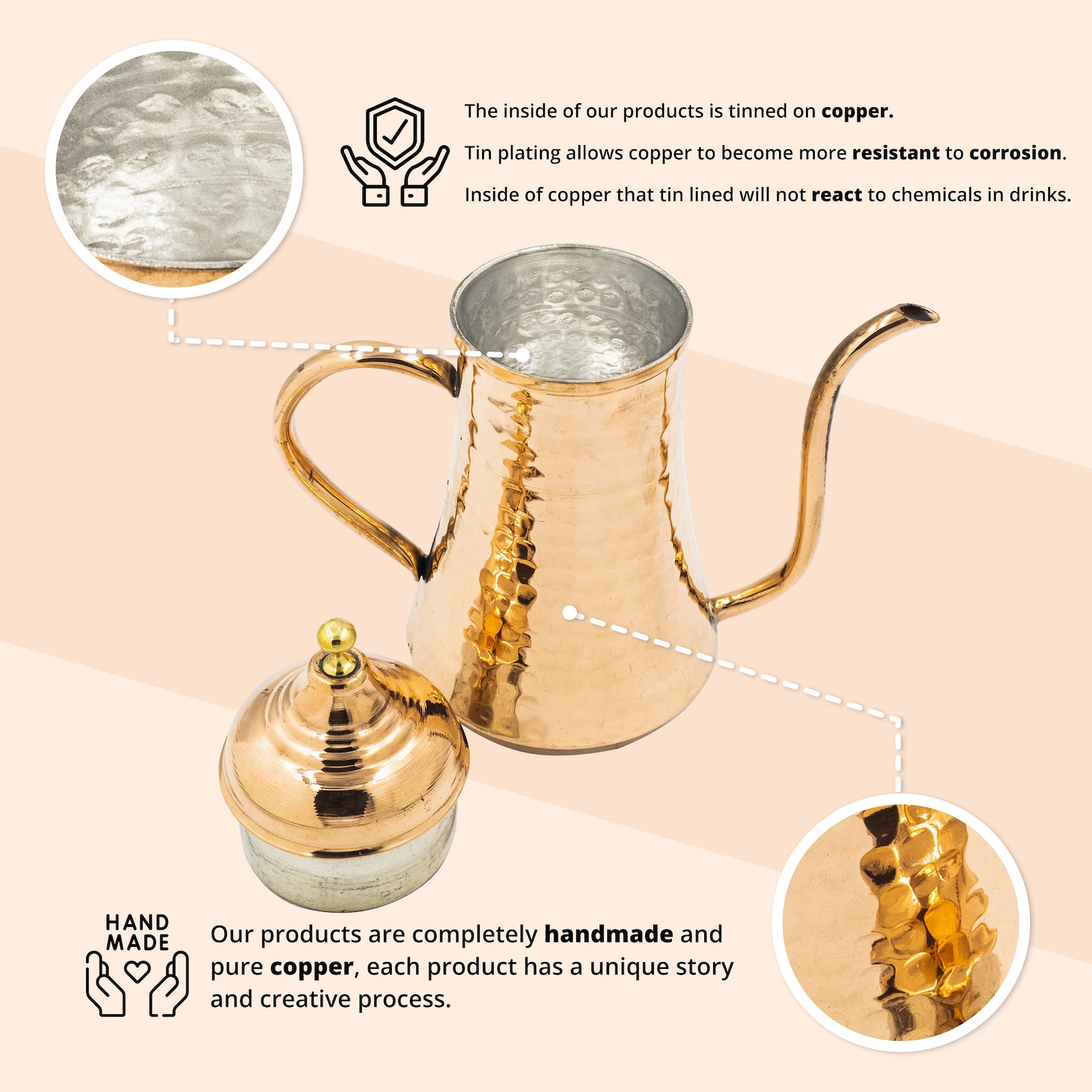 Hammered Copper Oil Bottle Pure Copper Oil Cruet Handmade - Etsy