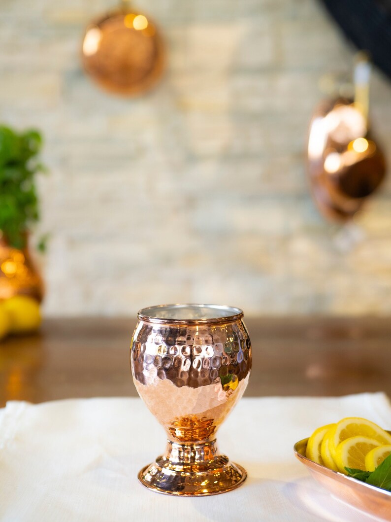 Copper Wine Glass, Copper Wine Tumbler, Copper Glass, Handmade Copper ...