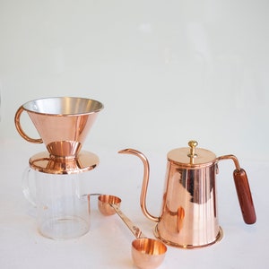 Copper Filter Coffee Set, Coffee Set, Handmade Coffee Set, Copper Pot ...