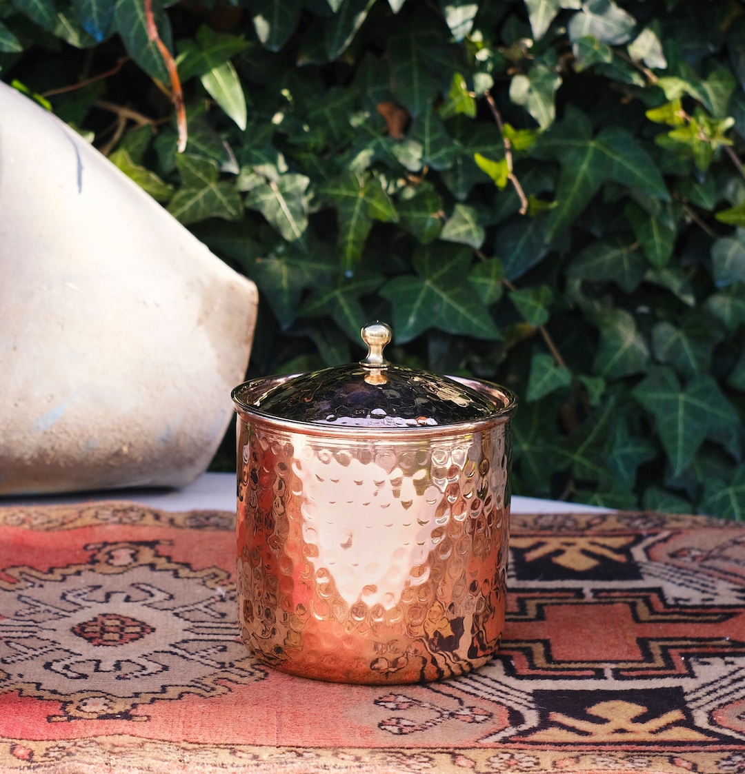 Handmade Copper Canister, Copper Jar Canister, Copper Storage Box ...