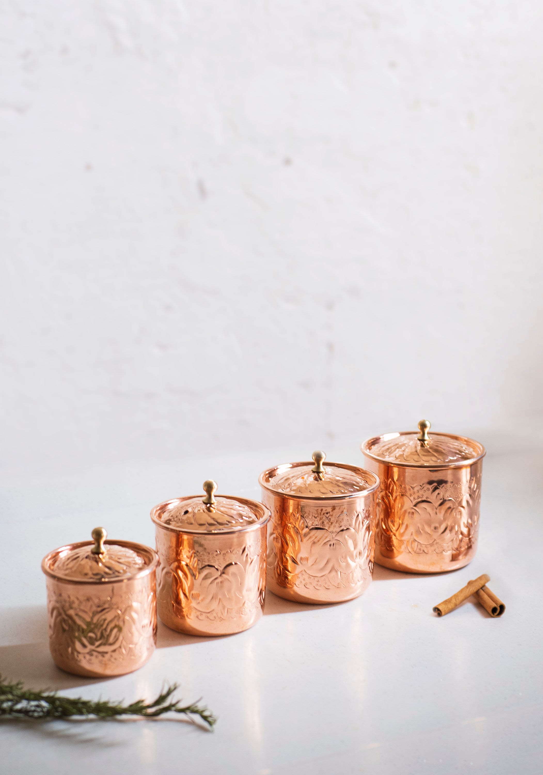 Copper Canister Set of 4 Handmade Copper Jar Canister Copper - Etsy