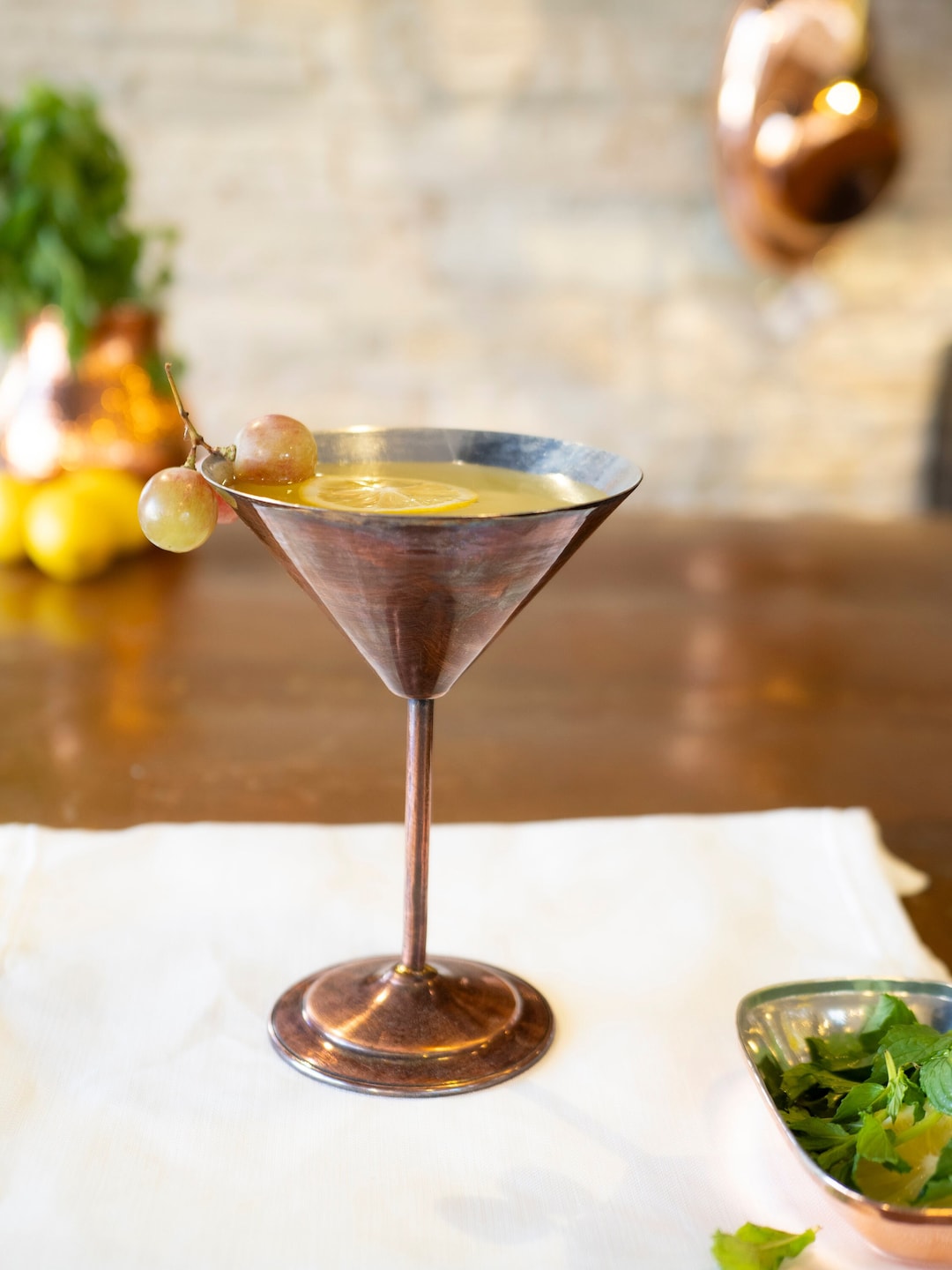 Copper Martini Glass, Copper Glass, Martini Cocktail Glass, %100 ...