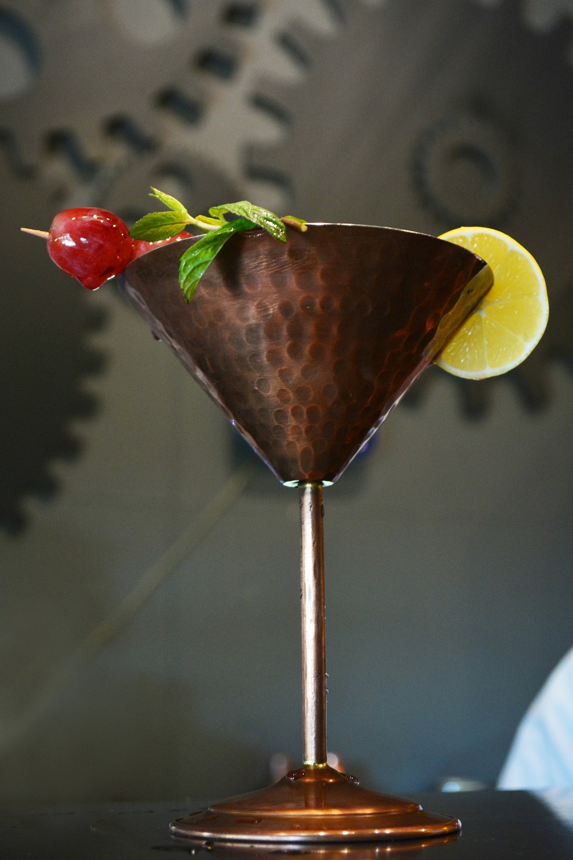 Copper Martini Glass Copper Glass Martini Cocktail Glass - Etsy