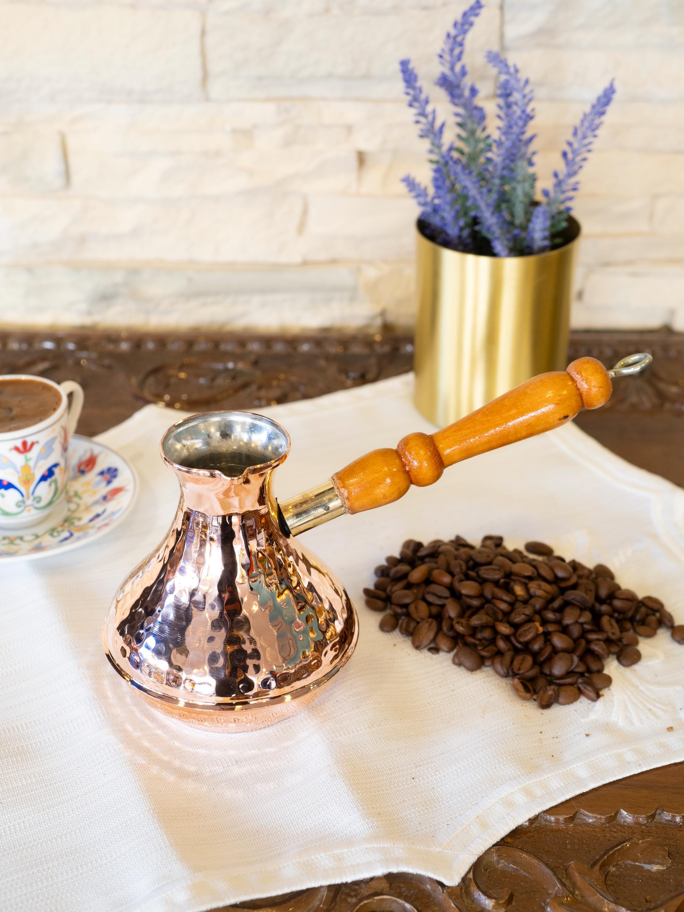 Unique Hammered Design Solid Copper Coffee Pot, Handmade Copper ...