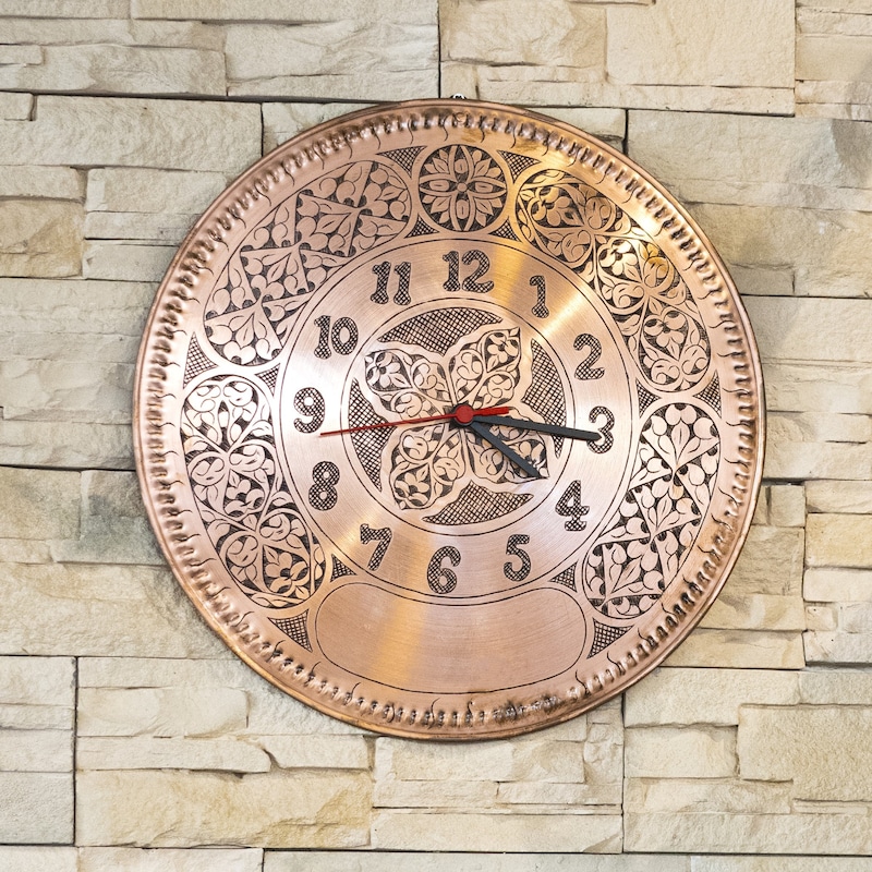 Copper Wall Clock - Etsy