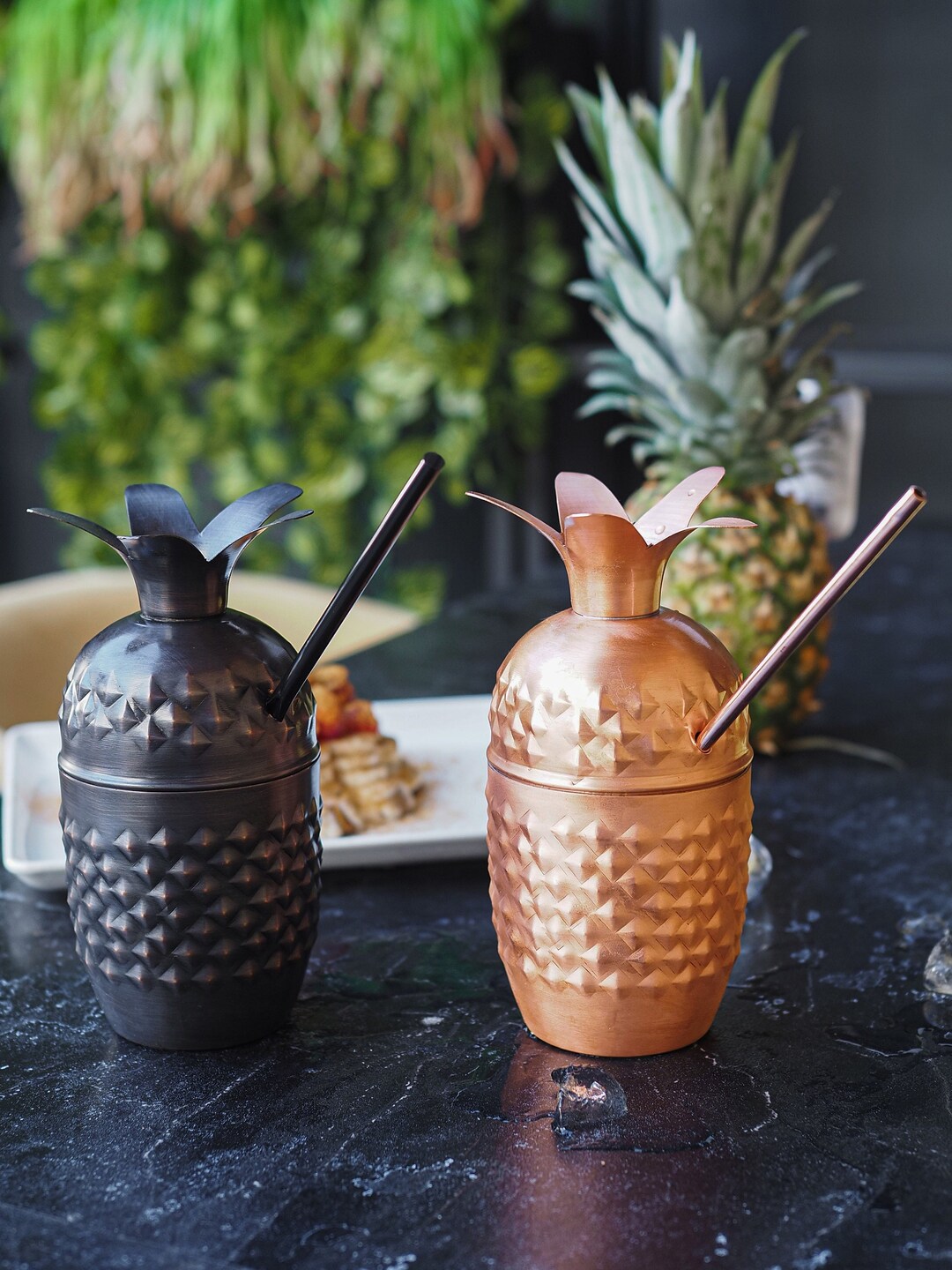 Copper Pineapple Cocktail Glass, Copper Cocktail Cup, Copper Cocktail ...