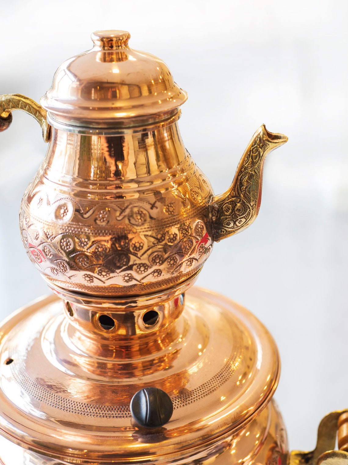 Copper Samovar %100 Handmade Turkish Samovar Electric | Etsy