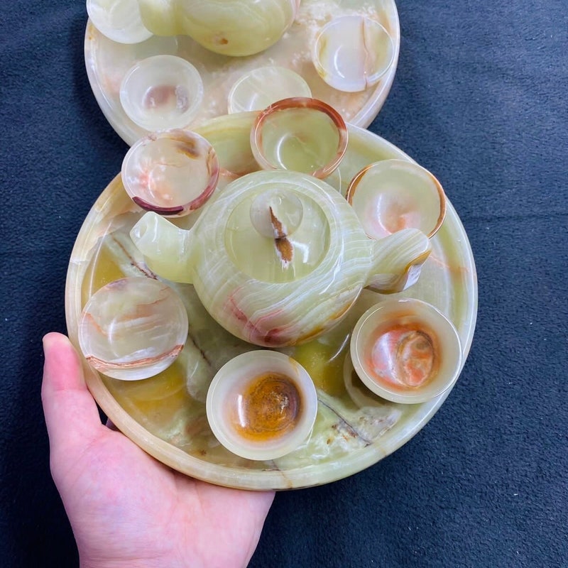 Green Onyx Tea Set - Etsy