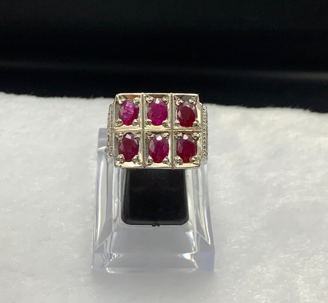 Pigeon Blood Color Runy-925 Solid Sterling Silver-natural Ruby Ring ...