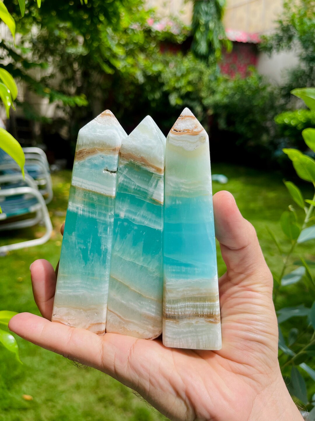 Caribbean Calcite Tower - Rea Crystal Towers- Stone Towers- Calcite ...