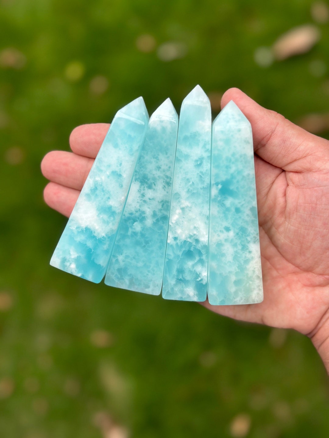 Rare Quality Caribbean Calcite Towers -cute Real Crystal Pendants ...