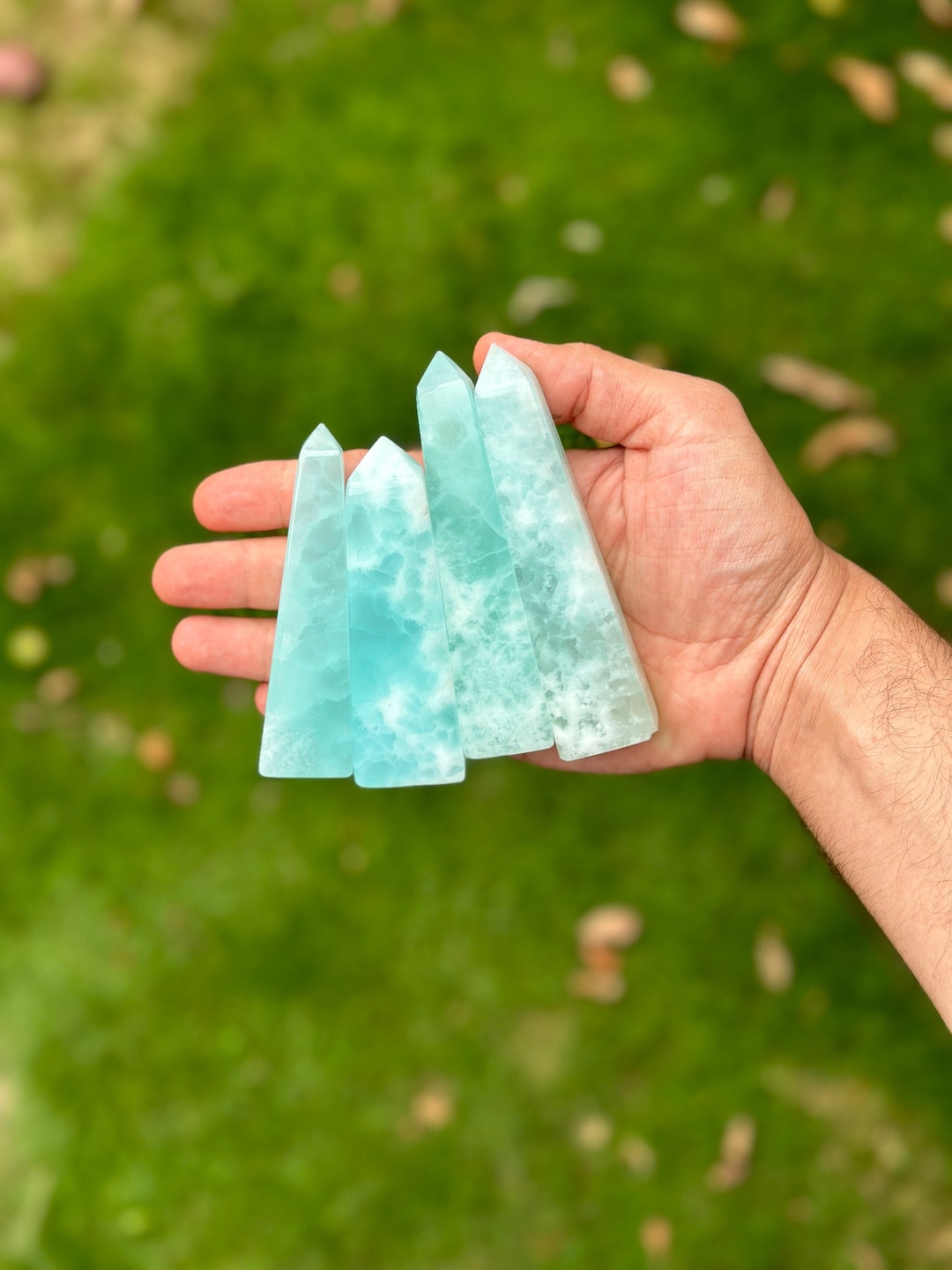 Rare Quality Caribbean Calcite Towers -cute Real Crystal Pendants ...
