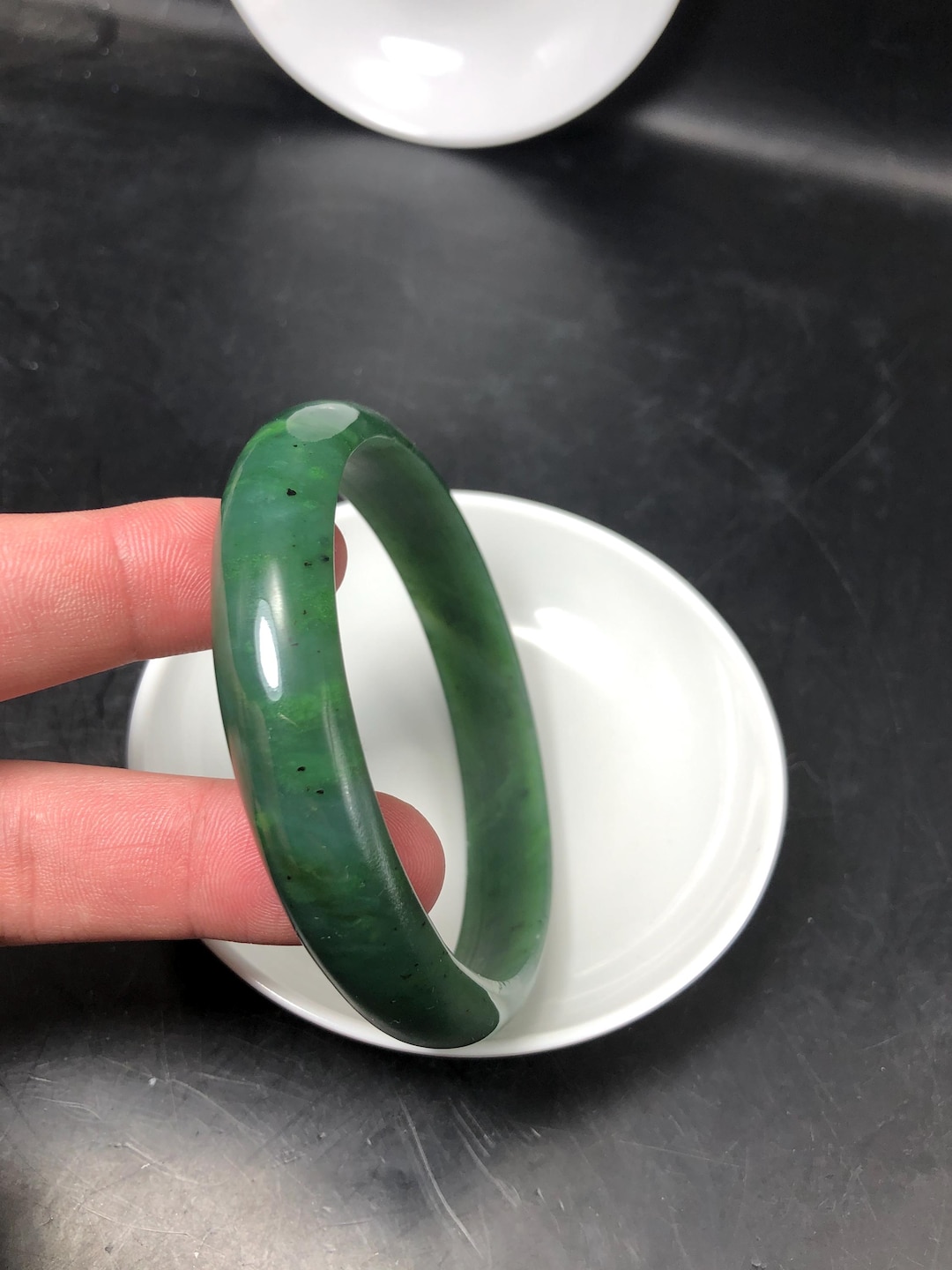 AAA Grade Nephrite Jade Handmade Bangles-handmade Nephrite Bangles ...