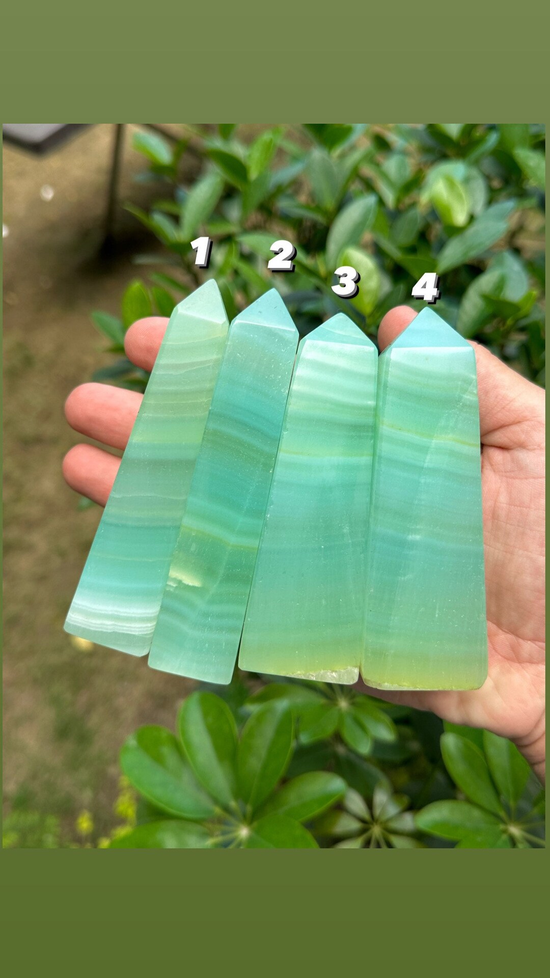 Pistachio Calcite Towers-calcite Tower Real Crystal Tower Gemstone Gift ...